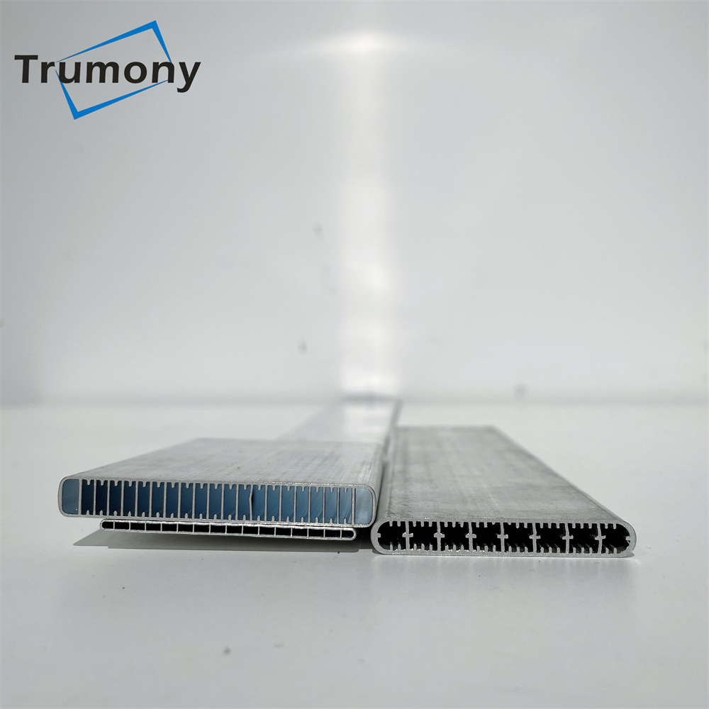 Brazed Microchannel Coils Aluminum Flat Tube Fins Aluminum Radiator ...